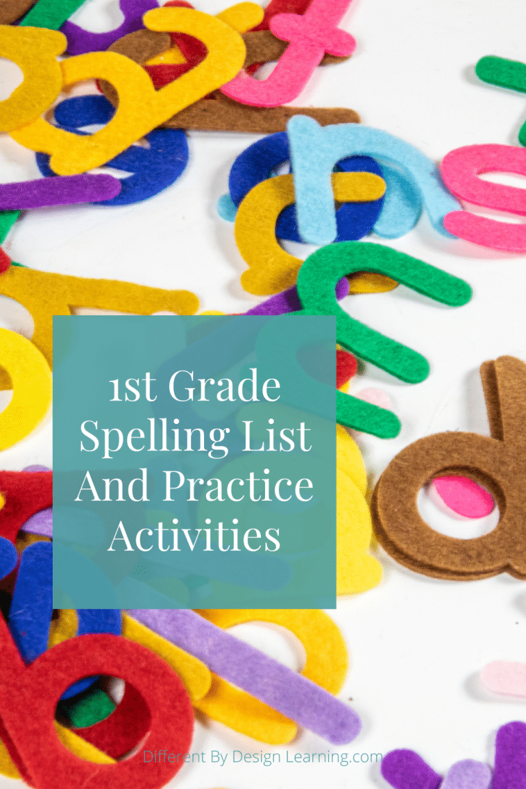 1st Grade Spelling List And Practice Activities (Top 100) - Different ...